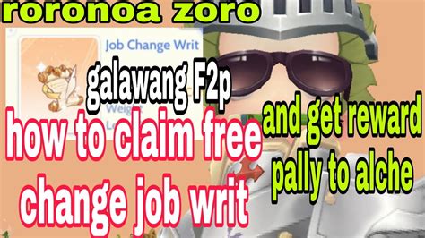 Ragnarok Origin PALADIN TO ALCHE GALAWANG F2P Free Change Job Writ