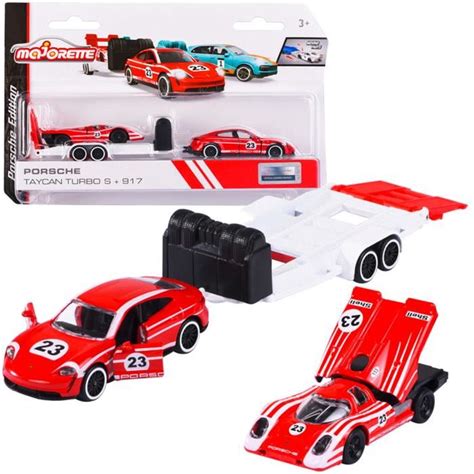 Porsche Taycan set de voitures en métal remorque avec racer Cdiscount
