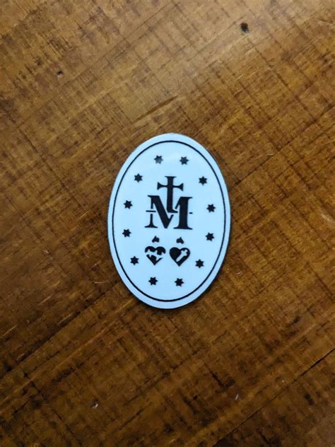 Mini Miraculous Medal Sticker Etsy