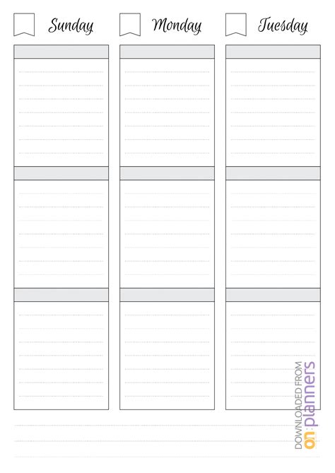 Undated Printable Calendar