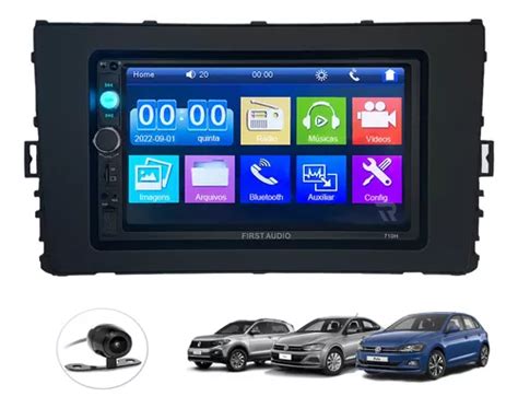 Kit Central Multimidia Dvd 2 Din Mp5 Novo Polo Virtus Nivus
