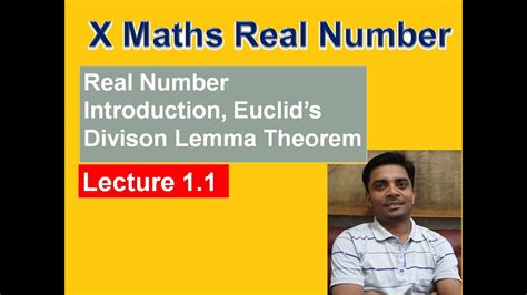 1 1 real numbers class 10 cbse introduction euclid s division lemma theorem ncert youtube