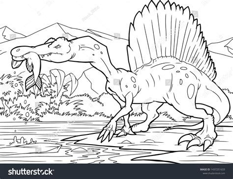Jurassic Park Spinosaurus Coloring Pages