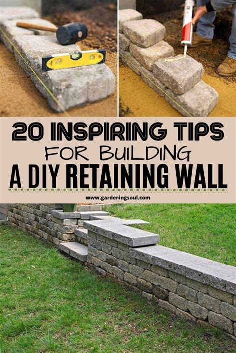 20 Inspiring Tips For Building A DIY Retaining Wall
