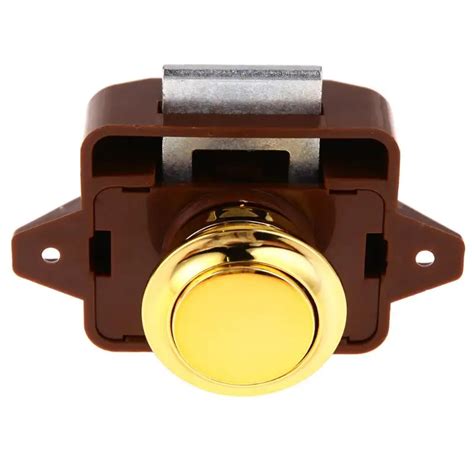 Serrure barillet Verrou à bouton poussoir pour porte caravane