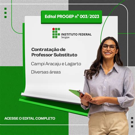 IFS abre inscrições para contratação de professor substituto IFS