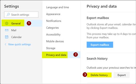Cómo se elimina el historial de búsquedas de Outlook