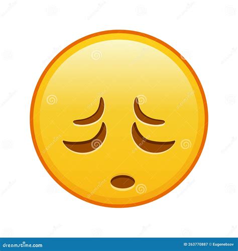 Tired Face Large Size Of Yellow Emoji Smile Stock Vector Illustration