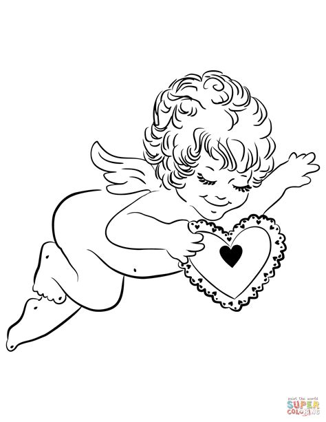 Cupid Sheet Coloring Pages