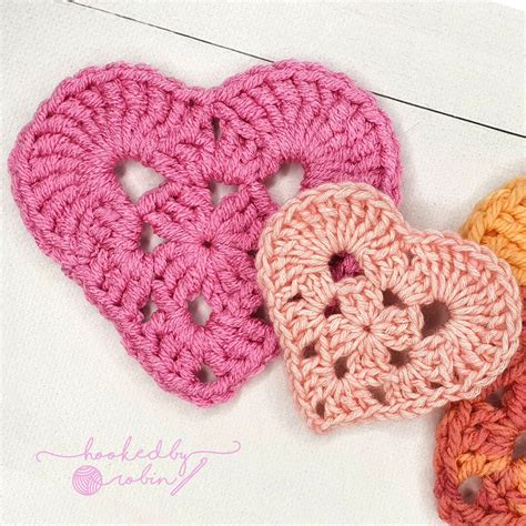 Crochet Granny Heart Hooked By Robin