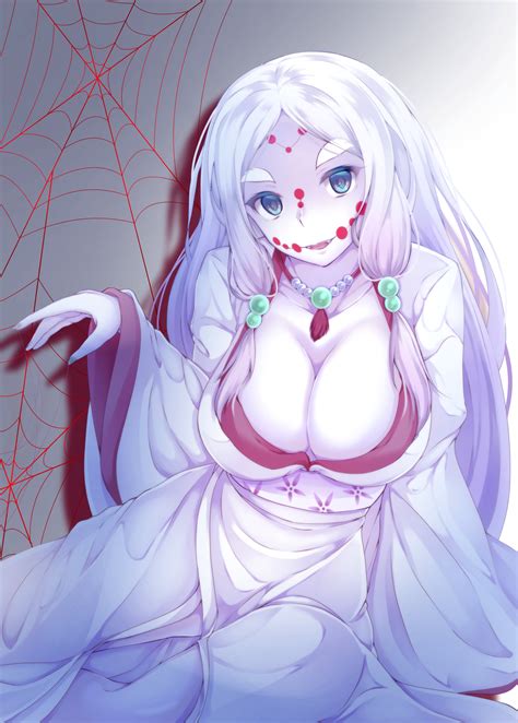 Rule 34 Big Breasts Blue Eyes Cleavage Demon Horns Demon Slayer Facial Markings Female Female