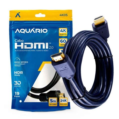 Cabo Hdmi Aquario K D Pinos Metros K Escorrega O Pre O