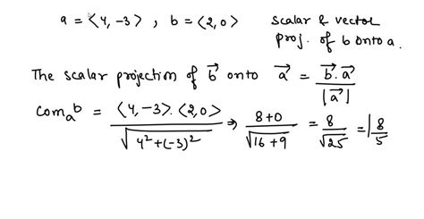 solved find the scalar and vector projections of b⃗ onto a⃗ a⃗ 2 3 6 b⃗ 5 1 4