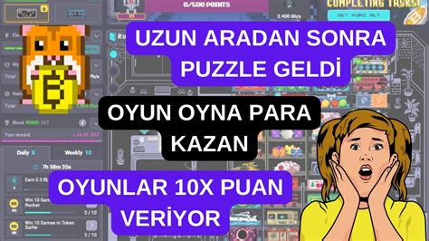 ROLLERCOIN Oyunlar 10x Puan Veriyor Sonunda Puzzle Oyun Oyna Para
