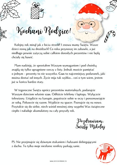 List Od Miko Aja Do Rodzic W