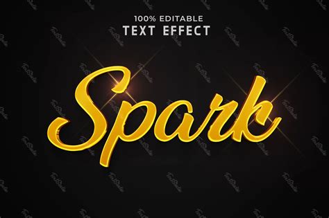 Spark Text Effect Photoshop PREMIUM PSD File