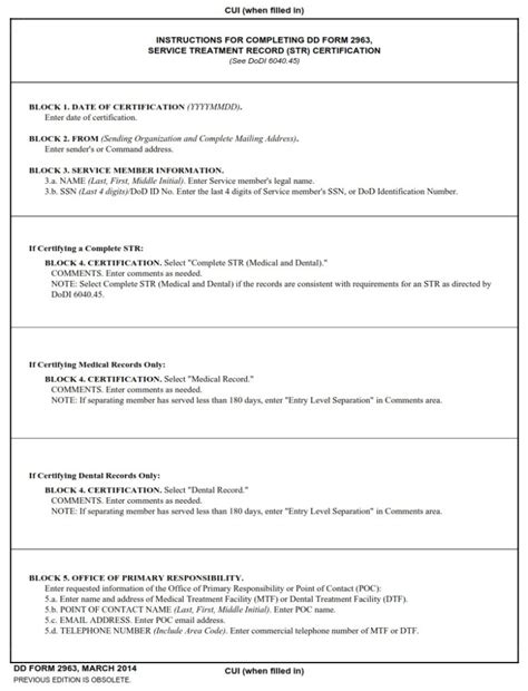 Dd Form Service Treatment Record Str Certification Dd Forms