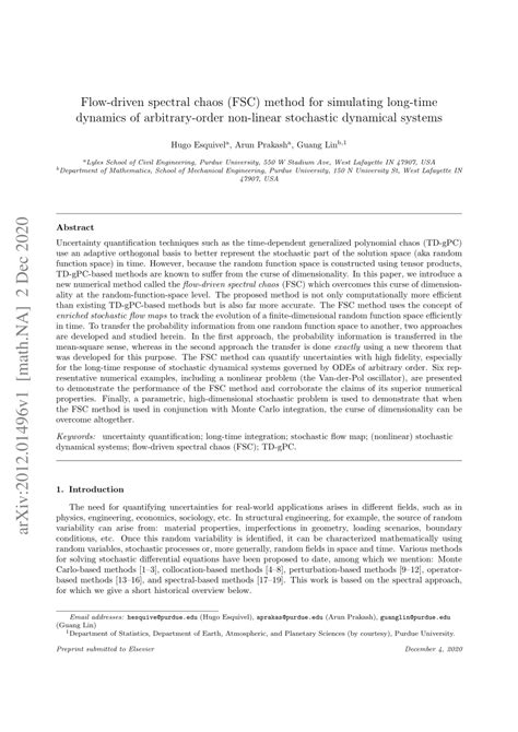 pdf flow driven spectral chaos fsc method for simulating long time dynamics of arbitrary
