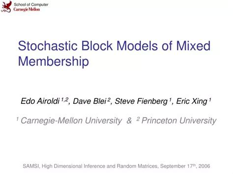 ppt stochastic block models of mixed membership powerpoint presentation id 6946898