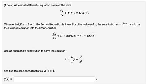 bernoulli s differential equation