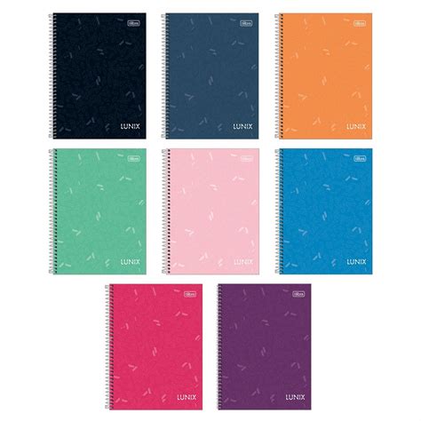 Caderno Universitário 160 Folhas Capa Dura Espiral Lunix Tilibra