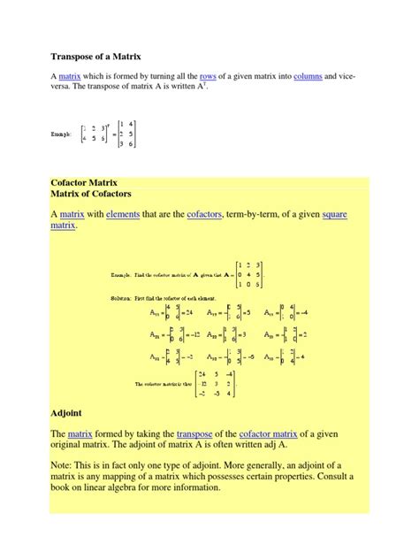 rank of matrix pdf matrix mathematics functions and mappings