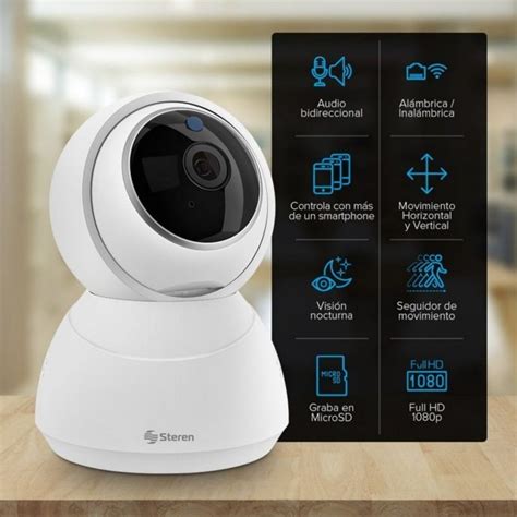 Steren Cámara de Seguridad Wi Fi Ethernet Full HD Robotizada con