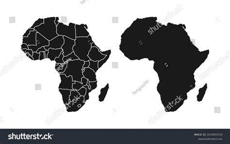 Africa Continent Map Vector Africa Map Stock Vector Royalty Free
