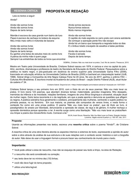 Reda O Nota Sob Medida Para O Enem