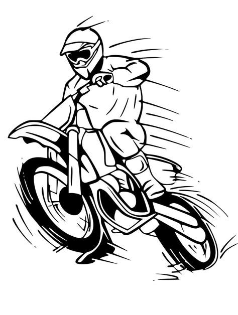 Coloriage Motocross à imprimer sur ColoriageEnfant