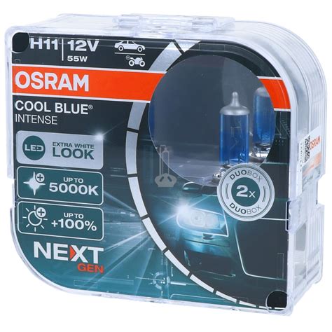 OSRAM Cool Blue Intense H11 100 NEXT GEN Extra White LED Look Car