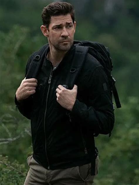 John Krasinski Tom Clancy S Jack Ryan Black Cotton Jacket