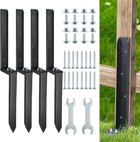 Amazon Jpoip Heavy Duty Steel Fence Post Repair Kit Inch Long