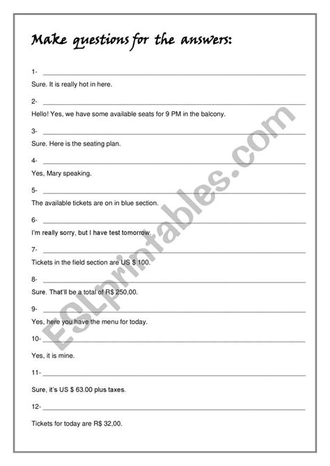 Answering Where Questions Worksheets