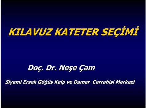 Doç Dr Neşe Çam Siyami Ersek Göğüs Kalp ve Damar Cerrahisi Merkezi