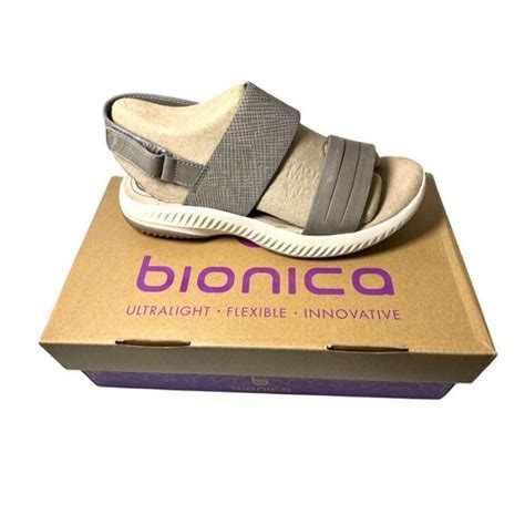 Bionica Shoes Bionica Womens Beige Leather Strappy Slingback Open