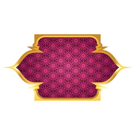 Red Text Box Abstract Islamic Shape Banner Vector Art At Vecteezy