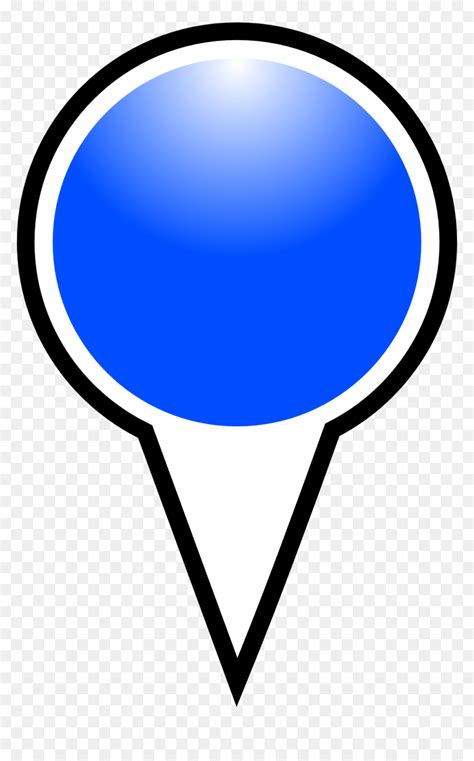 Map Pointer Blue Color Vector Illustration Pin Transparent Map Marker