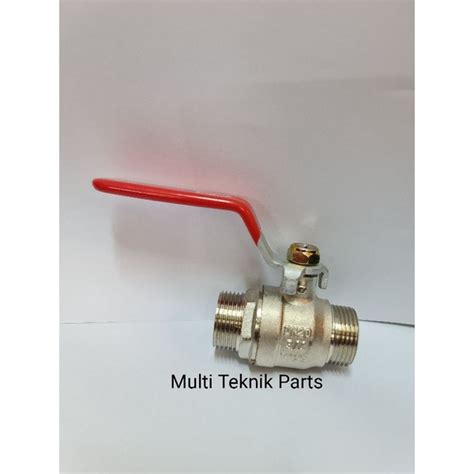 Jual Ball Valve Stop Kran Kran Air Drat Luar X Drat Luar Male X