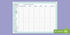EYFS Weekly Planning Template Twinkl Teacher Made
