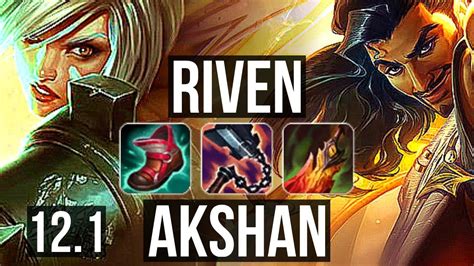 Riven Vs Akshan Top Rank Riven Solo Kills Games Kr