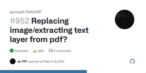 replacing image extracting text layer from pdf · pymupdf pymupdf · discussion 952 · github