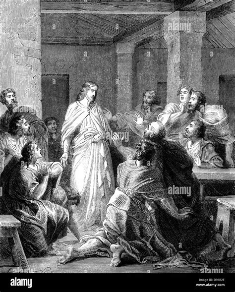 Christ Apparaissant Aux Disciples Banque D Images Noir Et Blanc Alamy