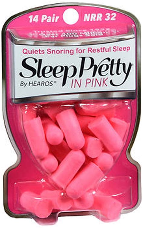 Hearos Earplugs Sleep Pretty In Pink 14 Pair Walmart