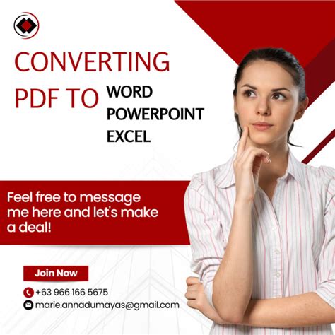 convert pdf to word and word to pdf ppt and excel by annamariedumaya fiverr