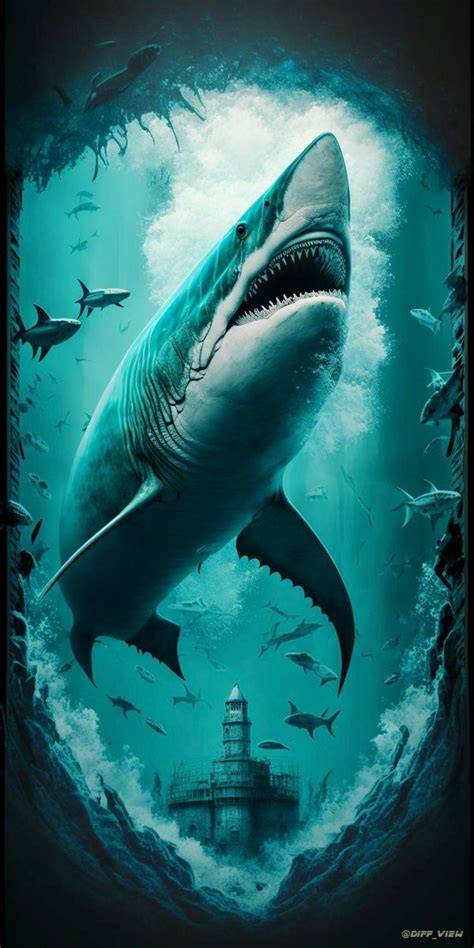 Pin by Земляная Татьяна on Арт морская тема Marine theme art Shark