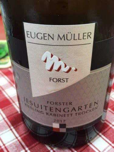 Eugen Müller Forster Jesuitengarten Riesling Kabinett Trocken Vivino US
