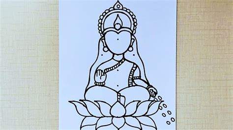 Lakshmi Mata Drawing From Dots Easy How To Draw A Goddess