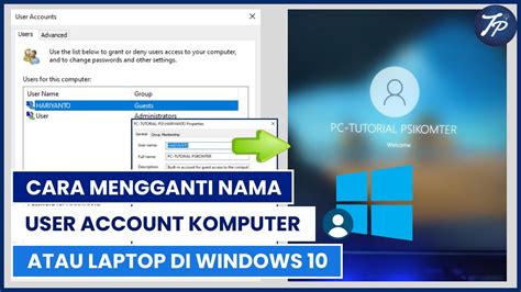 Cara Mengganti Nama User Account Komputer Atau Laptop Di Windows 10