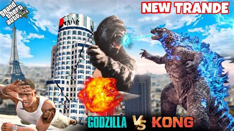 GODZILLA VS KINGKONG With SHINCHAN And FRANKLIN IN GTA V MOD YouTube